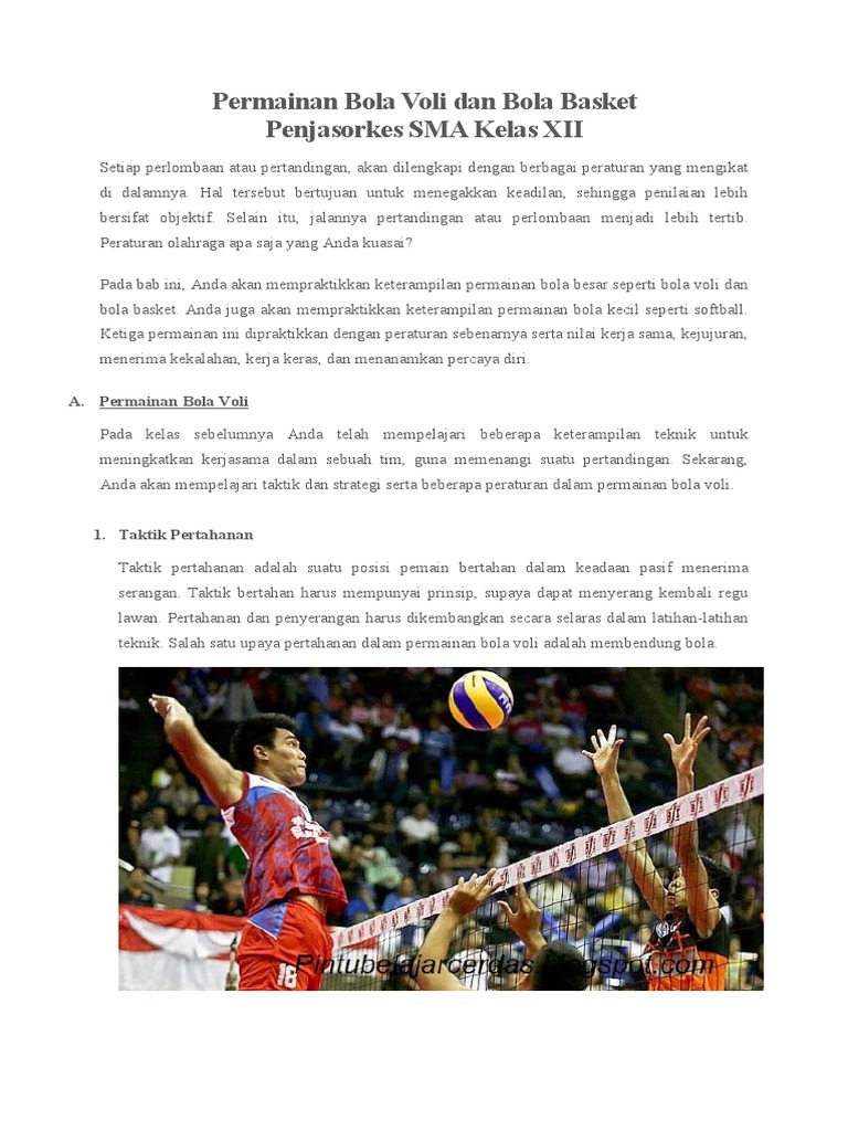 Permainan Bola Voli | PDF
