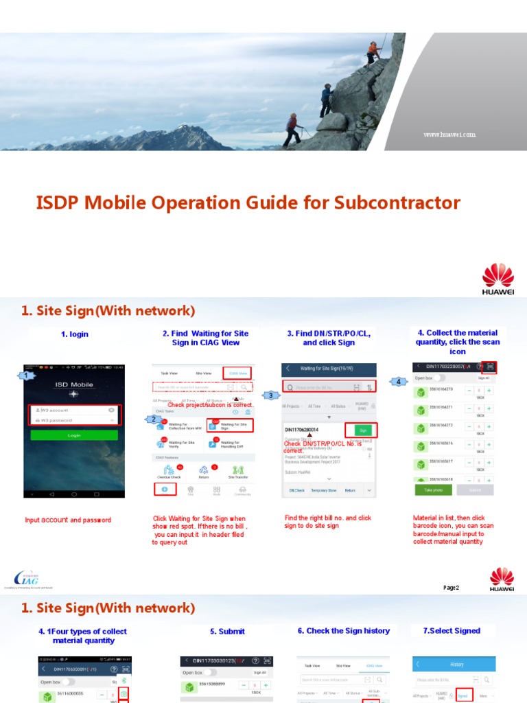 ISDP Mobile Operation Guide For Subcontractor | PDF | Barcode ...