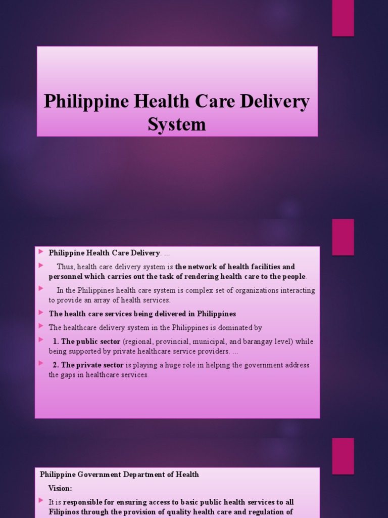 An Overview of the Philippine Healthcare Delivery System, Universal ...