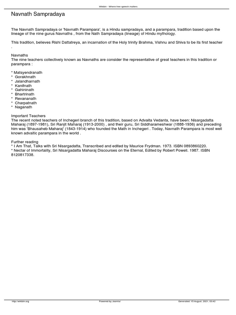 Navnath Sampradaya | PDF