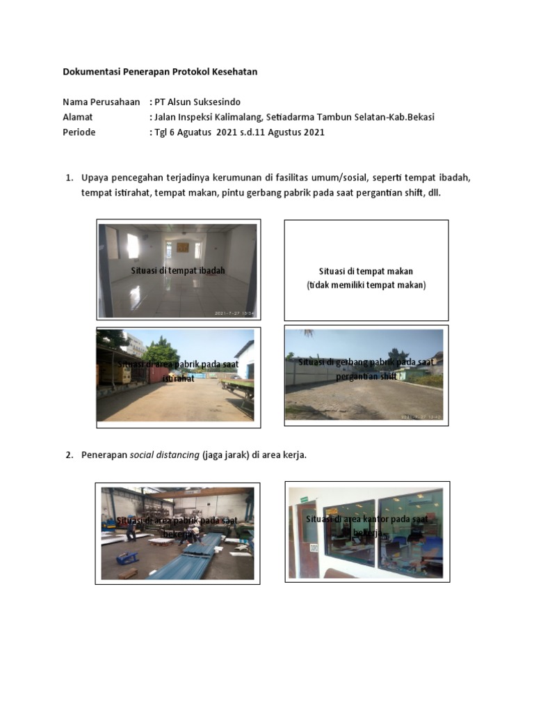 Template Dokumentasi Prokes IOMKI3 | PDF