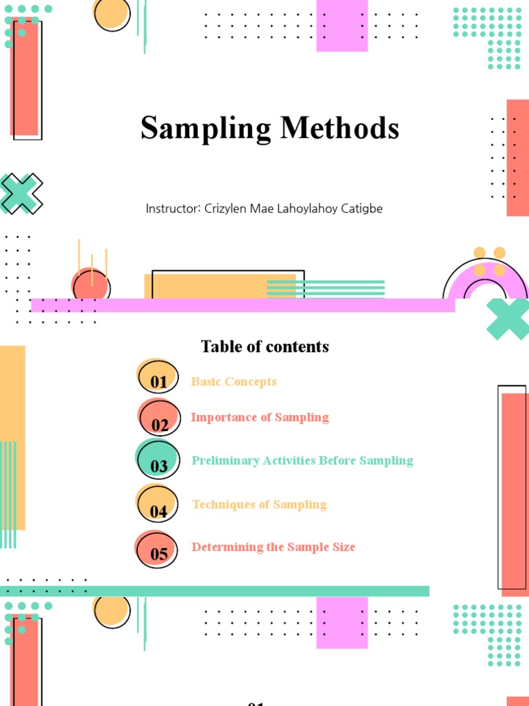 Sampling Methods: Instructor: Crizylen Mae Lahoylahoy Catigbe | PDF | Sampling (Statistics ...