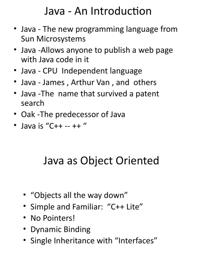 JAVA - An Overview | PDF | Java (Programming Language) | Java Virtual ...