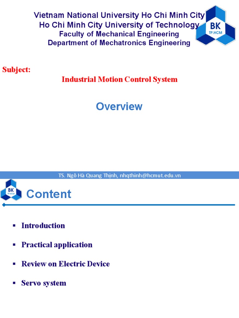 Motion Control Chapter 1 - Introduction | PDF | Electric Motor ...