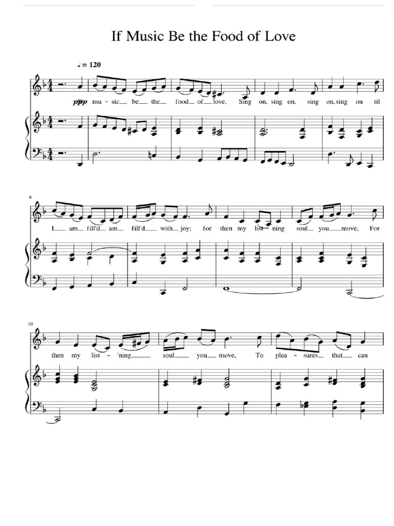If Music Be The Food of Love | PDF