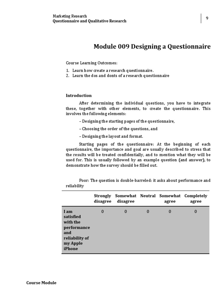 Designing Effective Research Questionnaires | PDF | Survey Methodology ...
