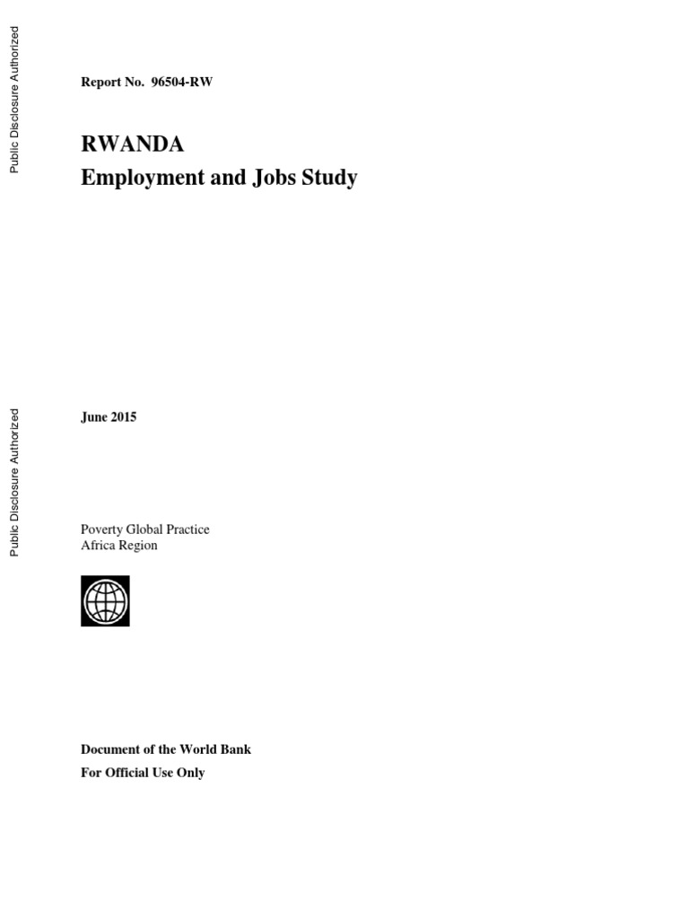 Rwanda Employment Jobs | PDF | Economic Growth | Workforce