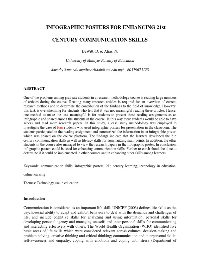 Infographic Posters For Enhancing 21St Century Communication Skills ...