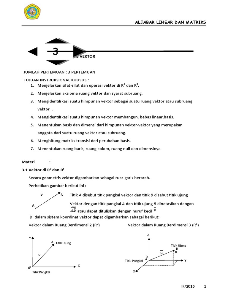 Ruang Vektor | PDF