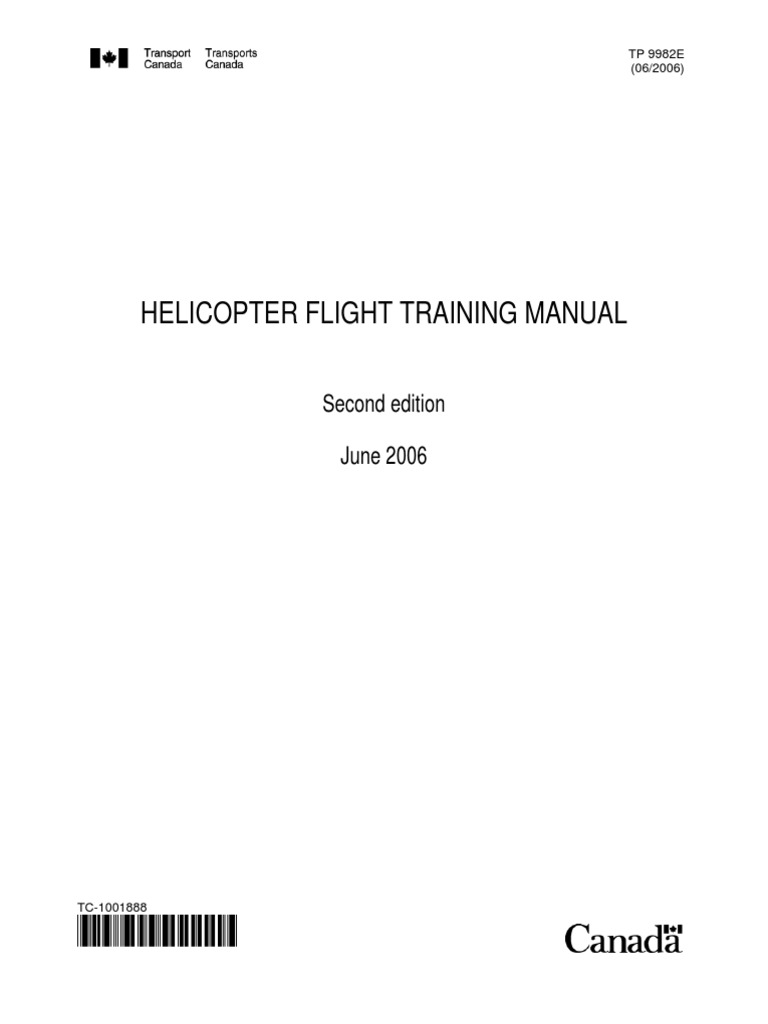 Helicopter Flight Training Manual | PDF