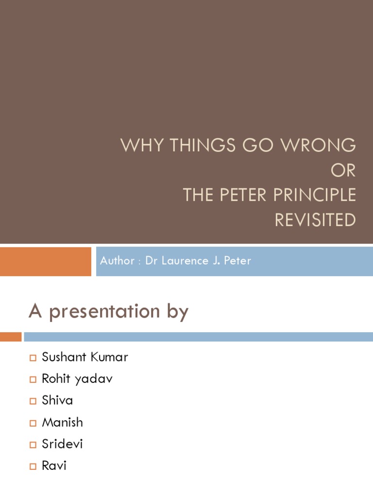 Peter Principle | PDF | Behavioural Sciences | Cognition