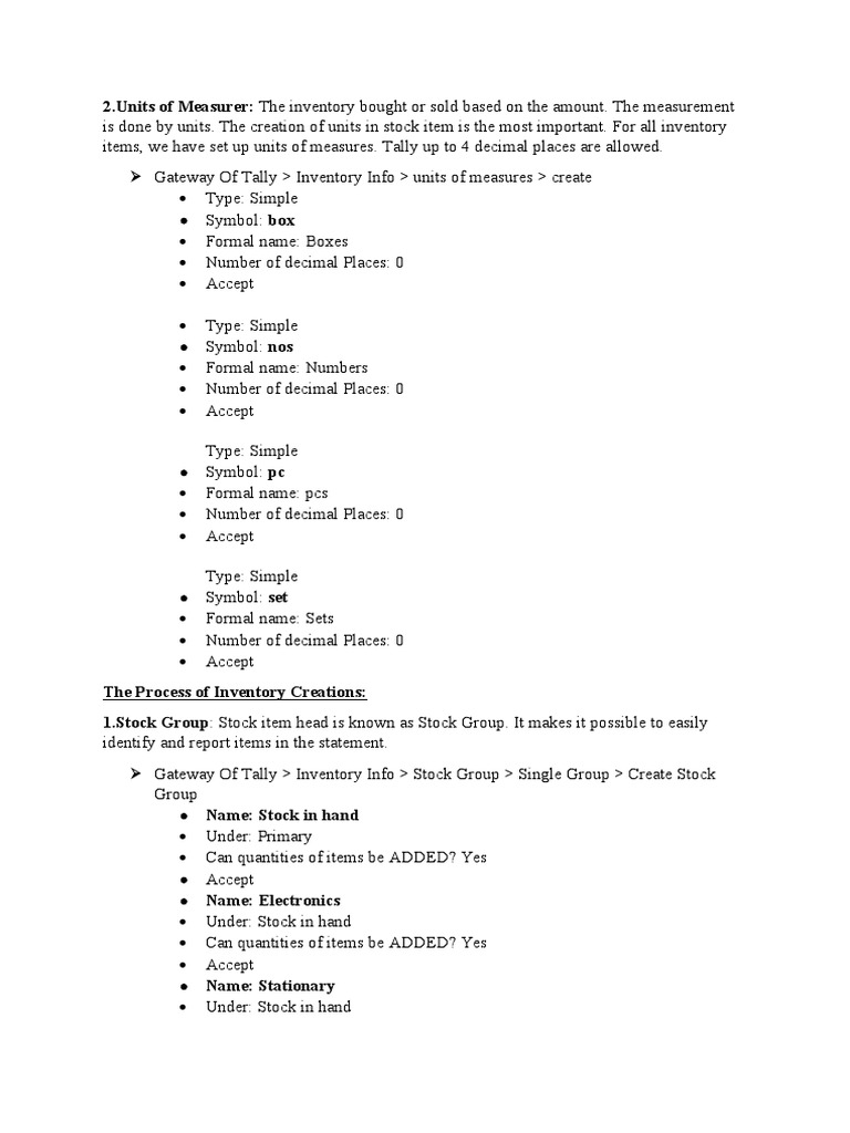 2.units of Measurer: The Inventory Bought or Sold Based On The Amount ...