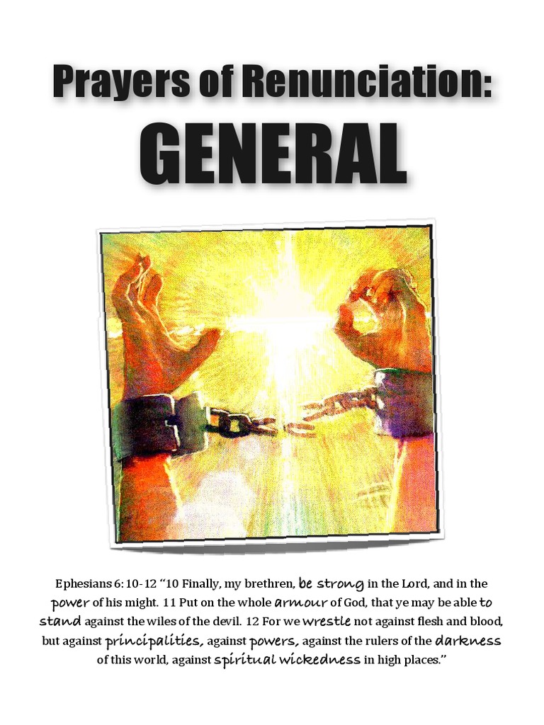 Prayers of Renunciation GENERAL | PDF | Muse | Deliverance Ministry