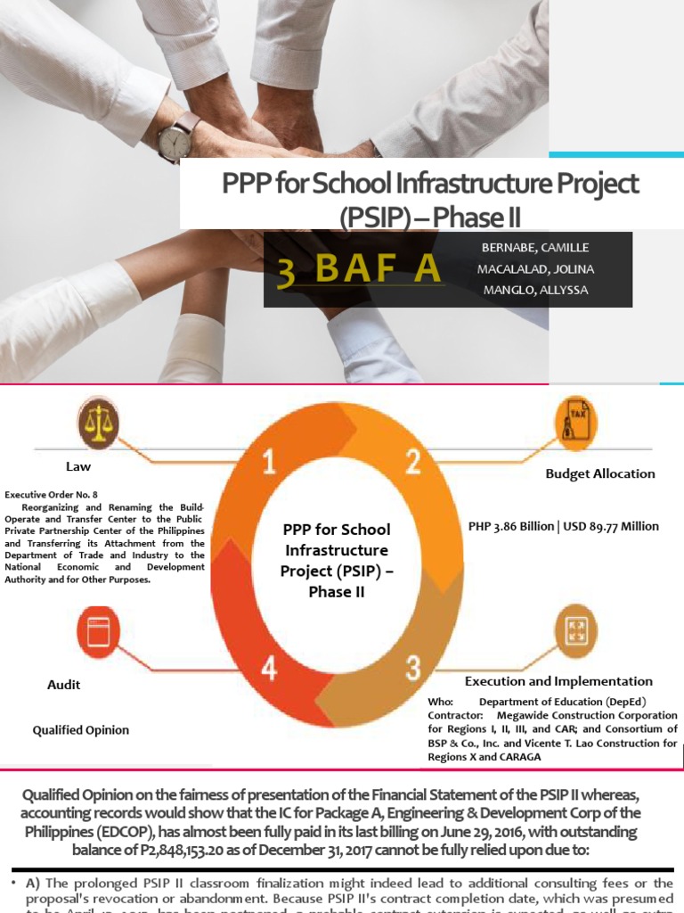 PPP For School Infrastructure Project (PSIP) - Phase II: 3 Baf A | PDF ...
