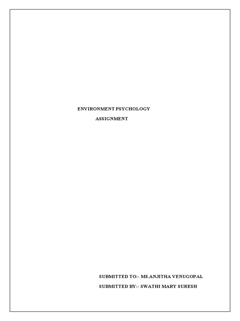 Environment Psychology Assignment | Descargar gratis PDF | Air ...