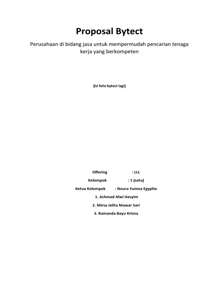 Tugas Proposal Kelompok 1 | PDF