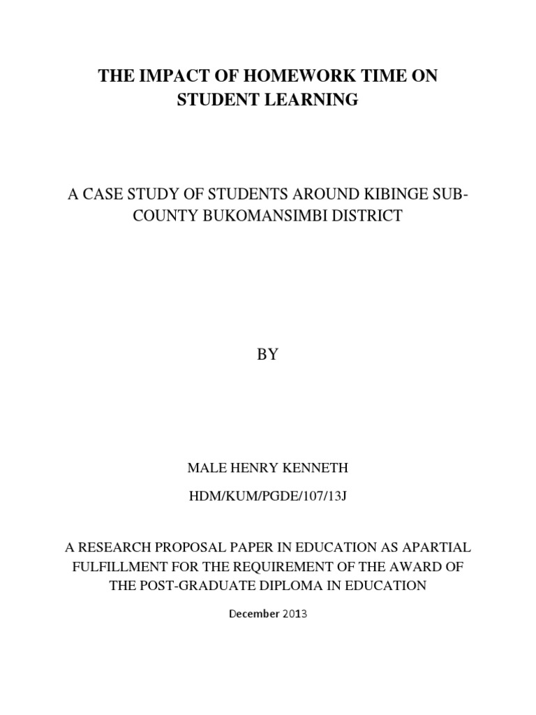 The Impact of Homework Time On Student L | Download Free PDF | Homework ...