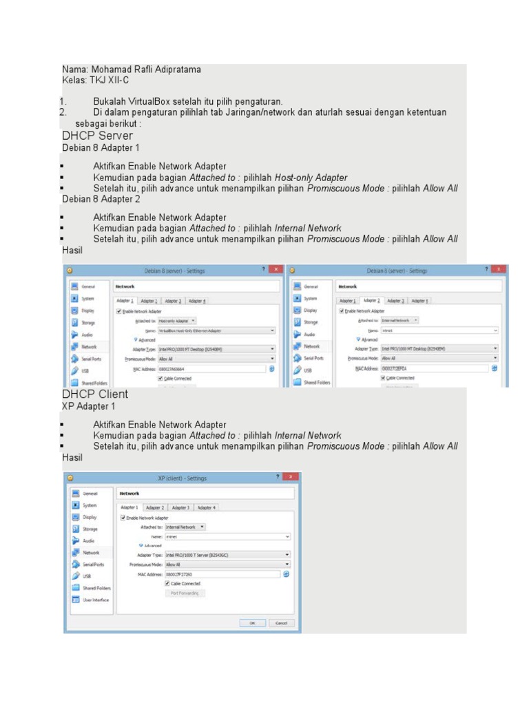 Konfugirusi DHCP Server | PDF | Metode & Bahan Ajar | Komputer