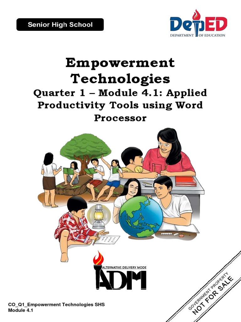 Empowerment Technologies: Quarter 1 - Module 4.1: Applied Productivity Tools Using Word ...