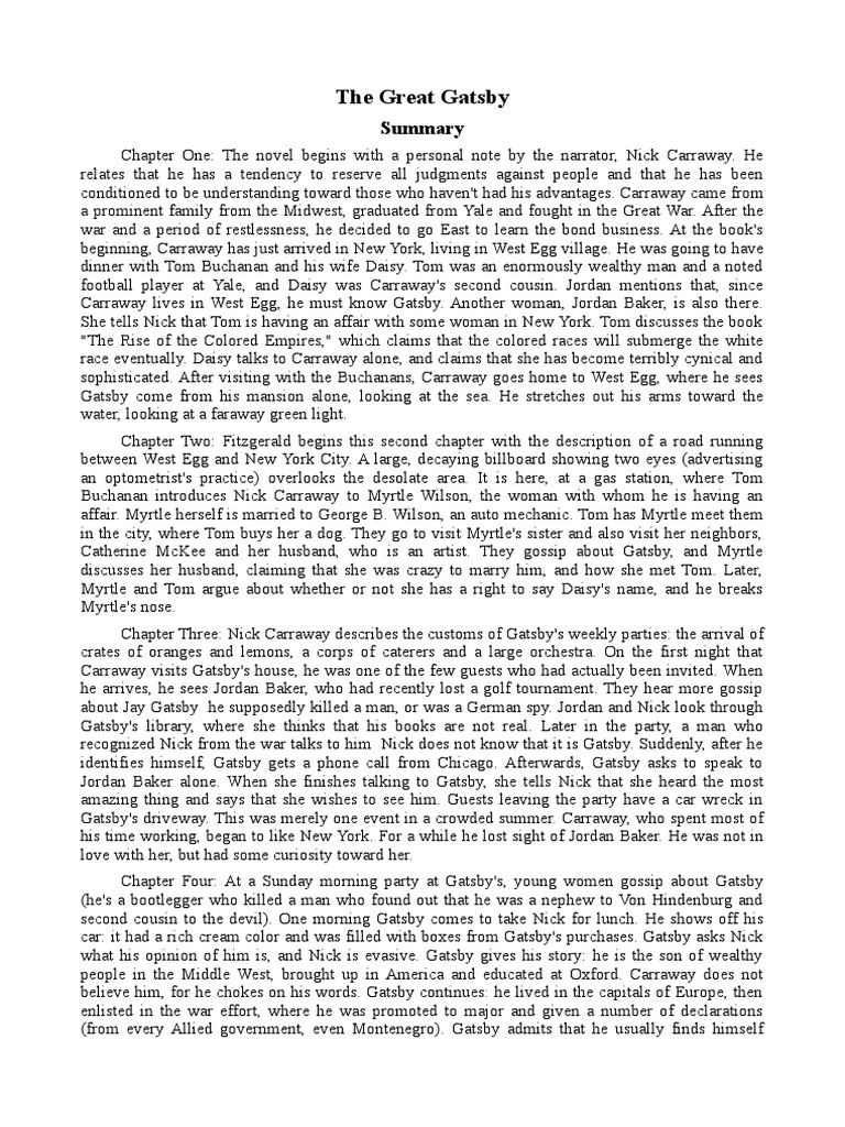 The Great Gatsby | PDF | The Great Gatsby | Novels