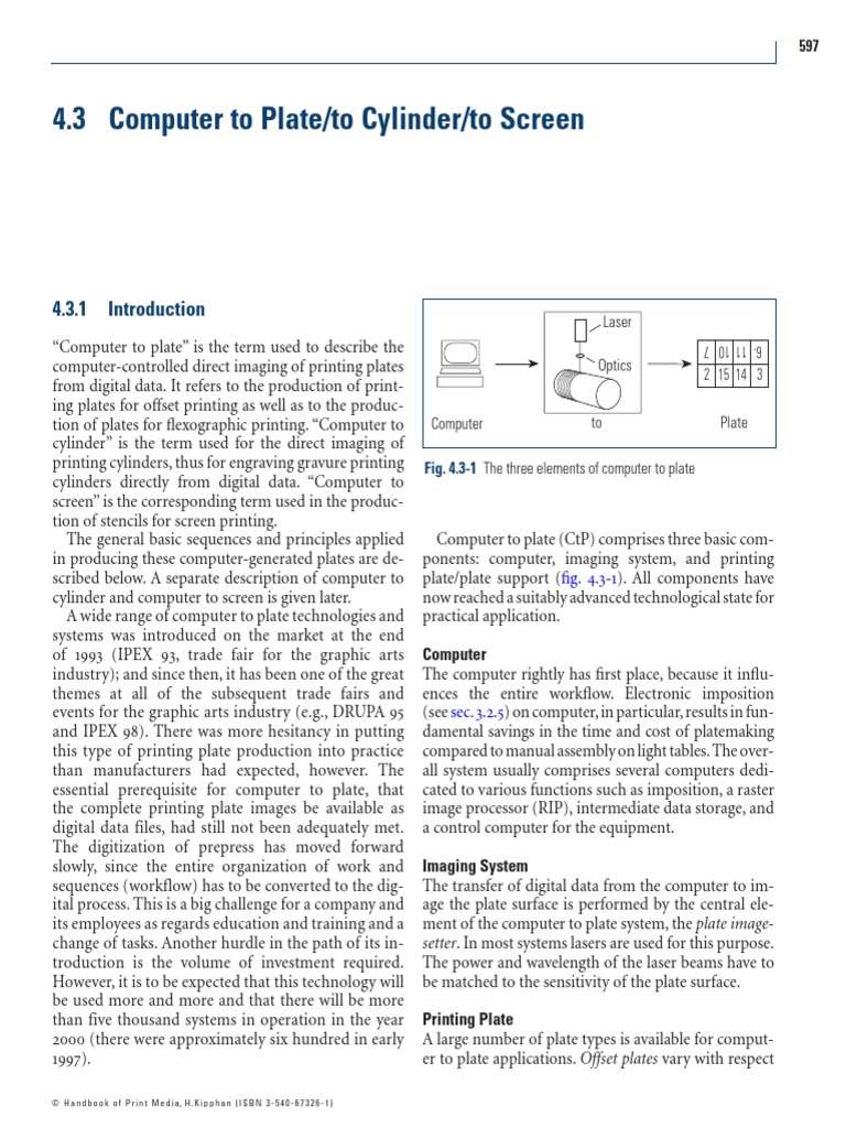 Computer To Plate To Cylinder To Screen | PDF | Laser | Optics