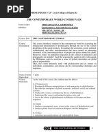 The Contemporary World Syllabus | PDF | Economic Globalization | World ...