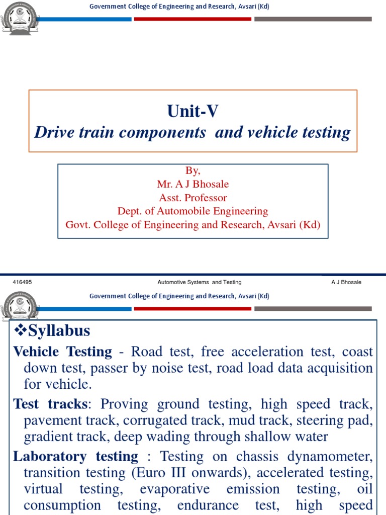 Unit 5-AST | PDF | Vehicle Technology | Manufactured Goods