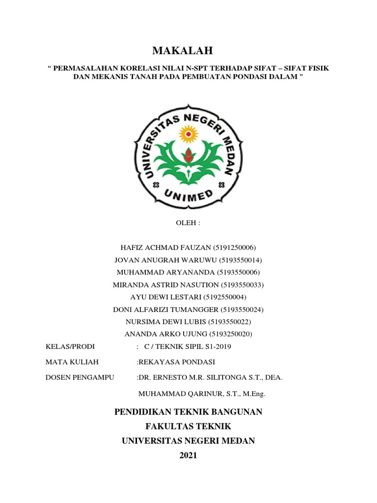 Korelasi N-SPT dan Sifat Tanah | PDF