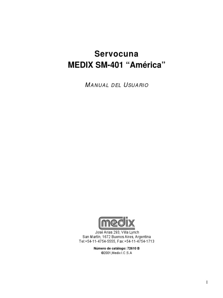 Medix SM - 401 América - Usuario | PDF | Temperatura | Sensor