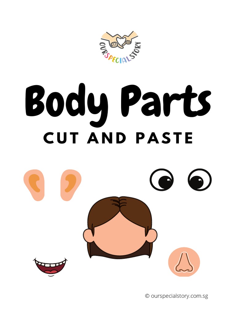 Cut And Paste Body Parts Worksheet My Body | Preschoolearn.com
