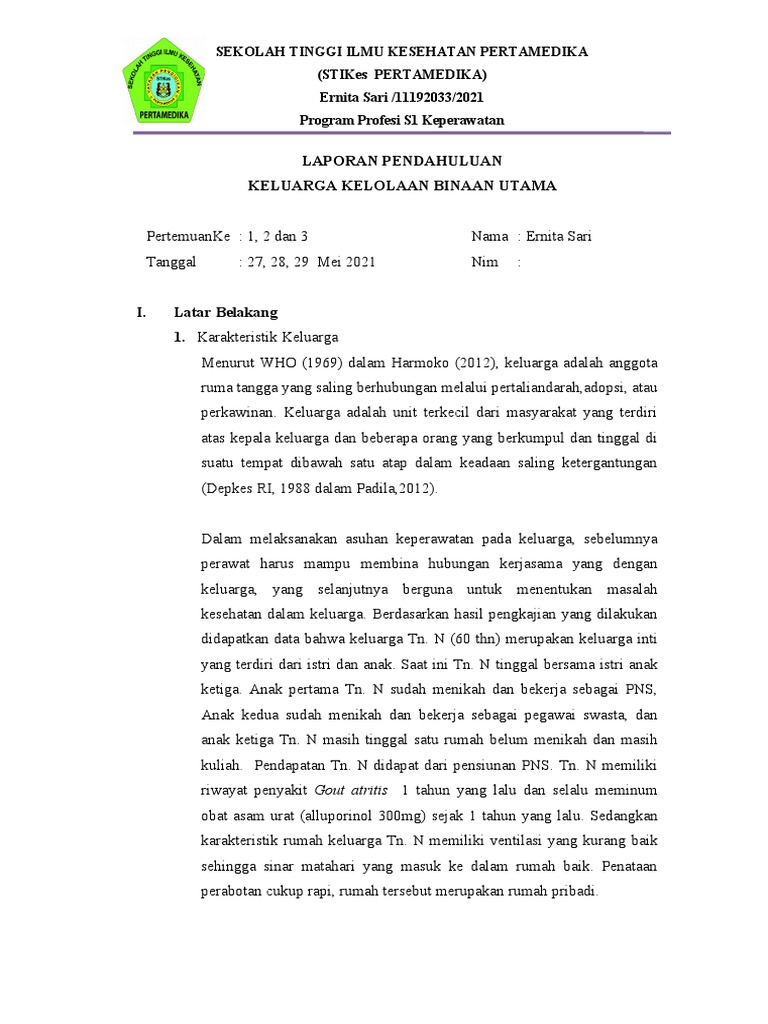 Laporan Pendahuluan Gout Arthritis | PDF