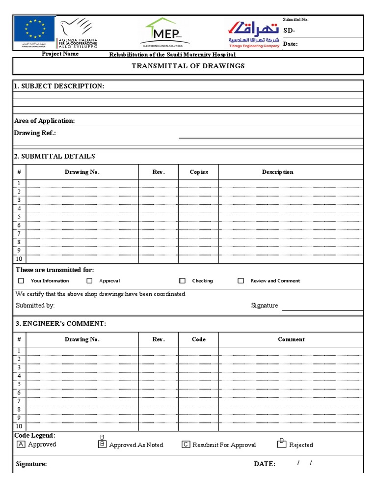 002 Transmittal of Drawing Mep | PDF