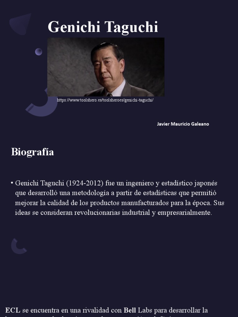 Genichi Taguchi | PDF | Calidad (comercial) | Producto (Negocio)