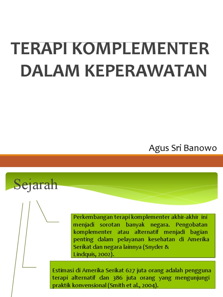 Terapi Komplementer DLM Keperawata | PDF