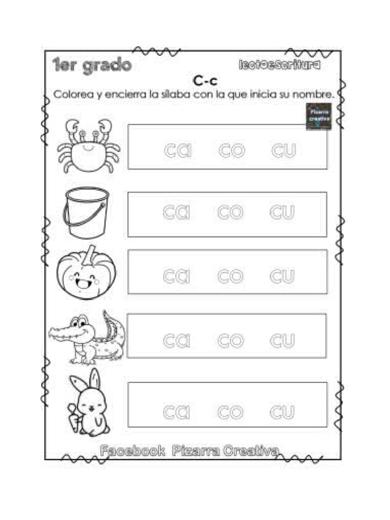 Actividades Letra C | PDF