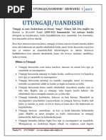 Ngoswe Penzi Kitovu Cha Uzembe | PDF