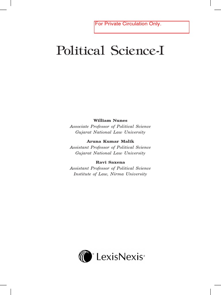 Political Science-I - Unit I | PDF | Science | Political Science