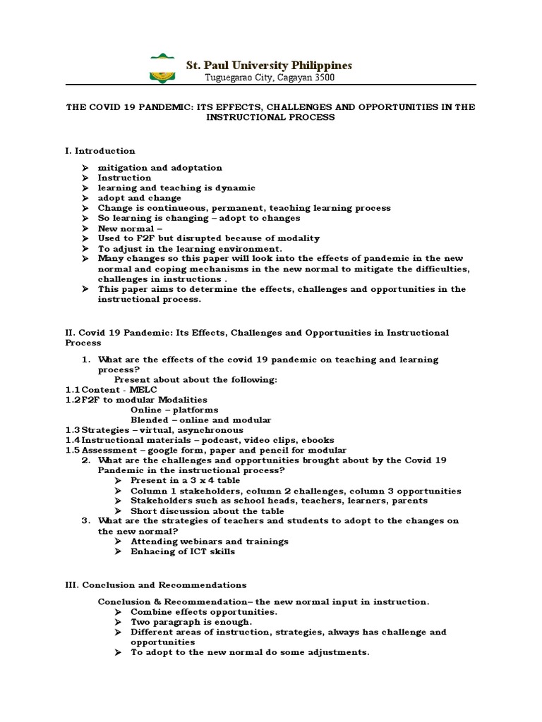 St. Paul University Philippines: Tuguegarao City, Cagayan 3500 | PDF ...