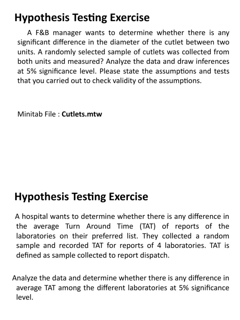 Hypothesis Testing Assignment Pdf 