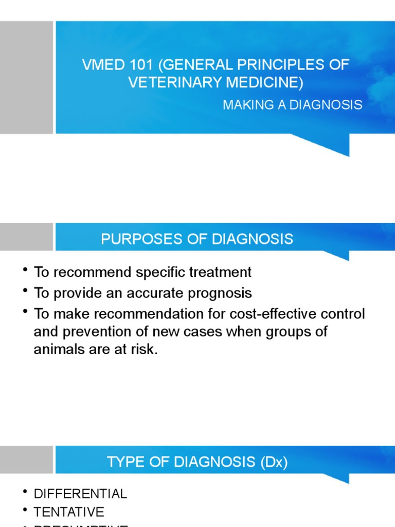 Veterinary Diagnosis Principles Explained | PDF | Medical Diagnosis ...