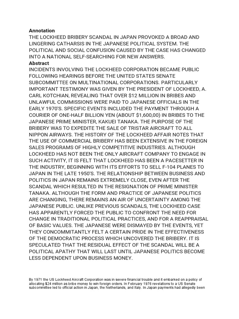 Lockheed | PDF | Government | Corruption