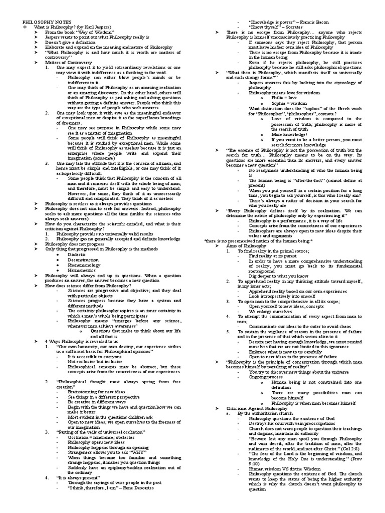 Philosophy Notes | Download Free PDF | Socrates | Idea