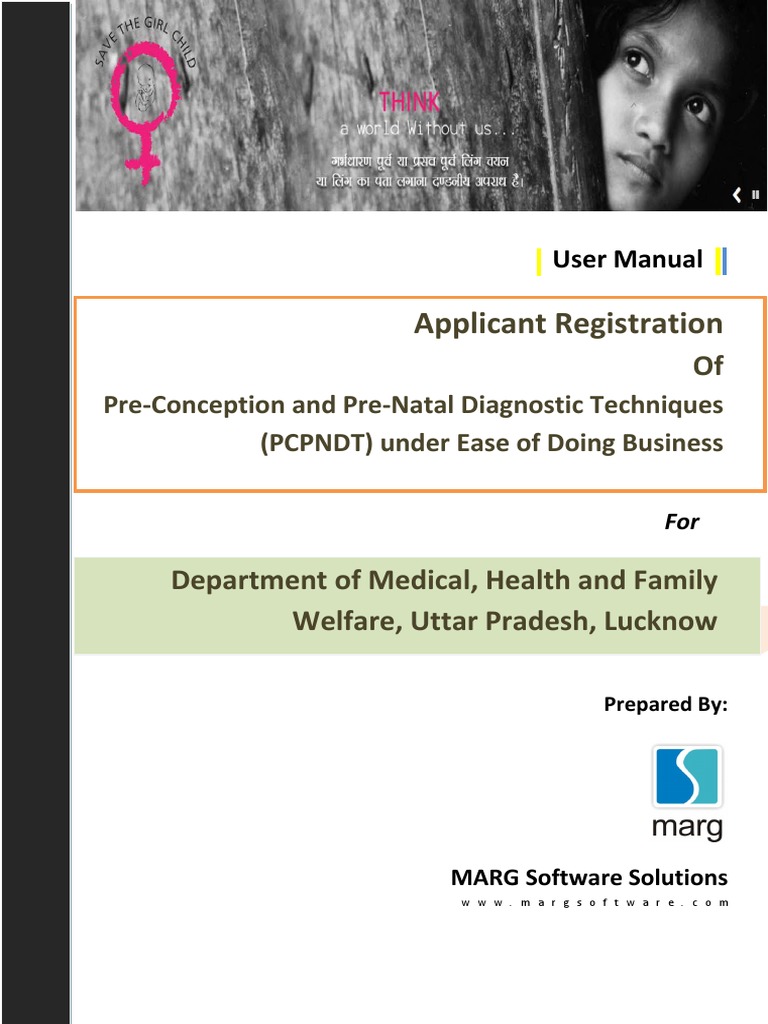 Applicant Registration: Pre-Conception and Pre-Natal Diagnostic ...