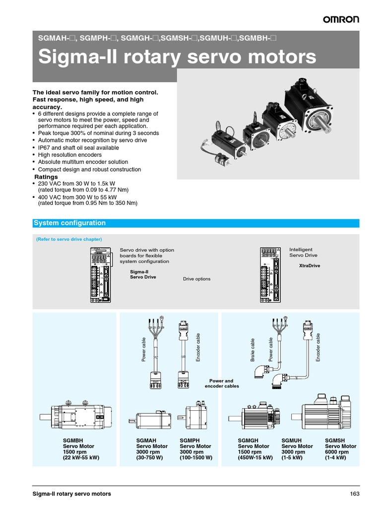 I47e SGM H - Sigma-II Rotary Servo Motors Datasheet en | PDF | Machines ...