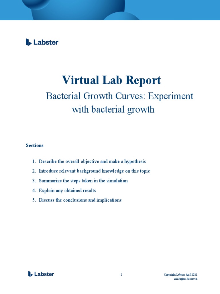 Virtual Lab Report | PDF | Bacteria | Plasmid