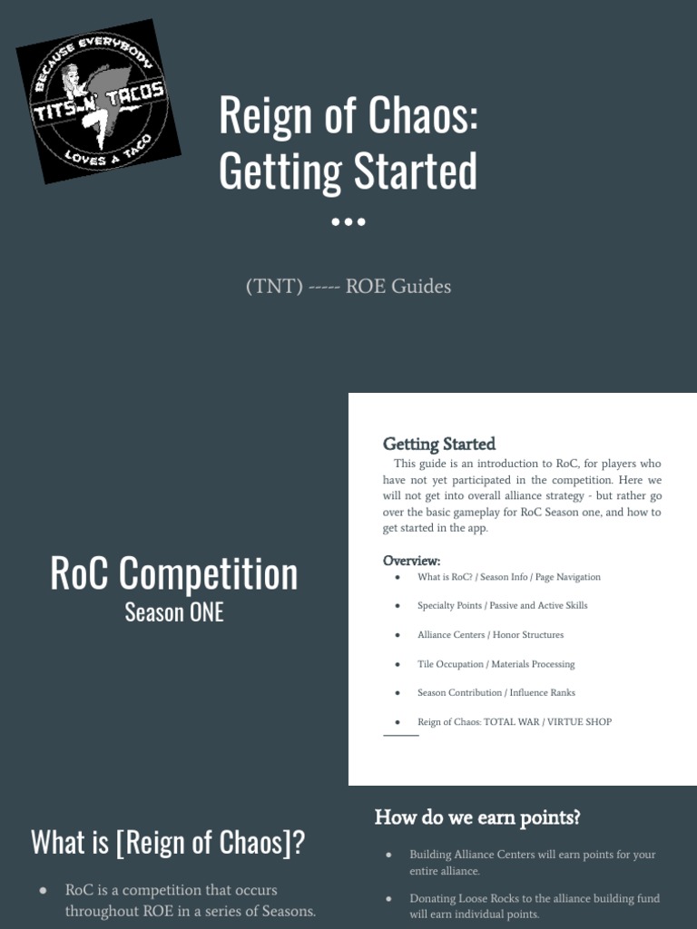GUIDE RoC Getting Started | PDF | Siege