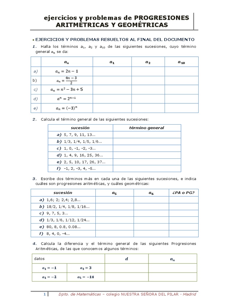 Tarea Progresiones Por Equipos | PDF | Matemáticas