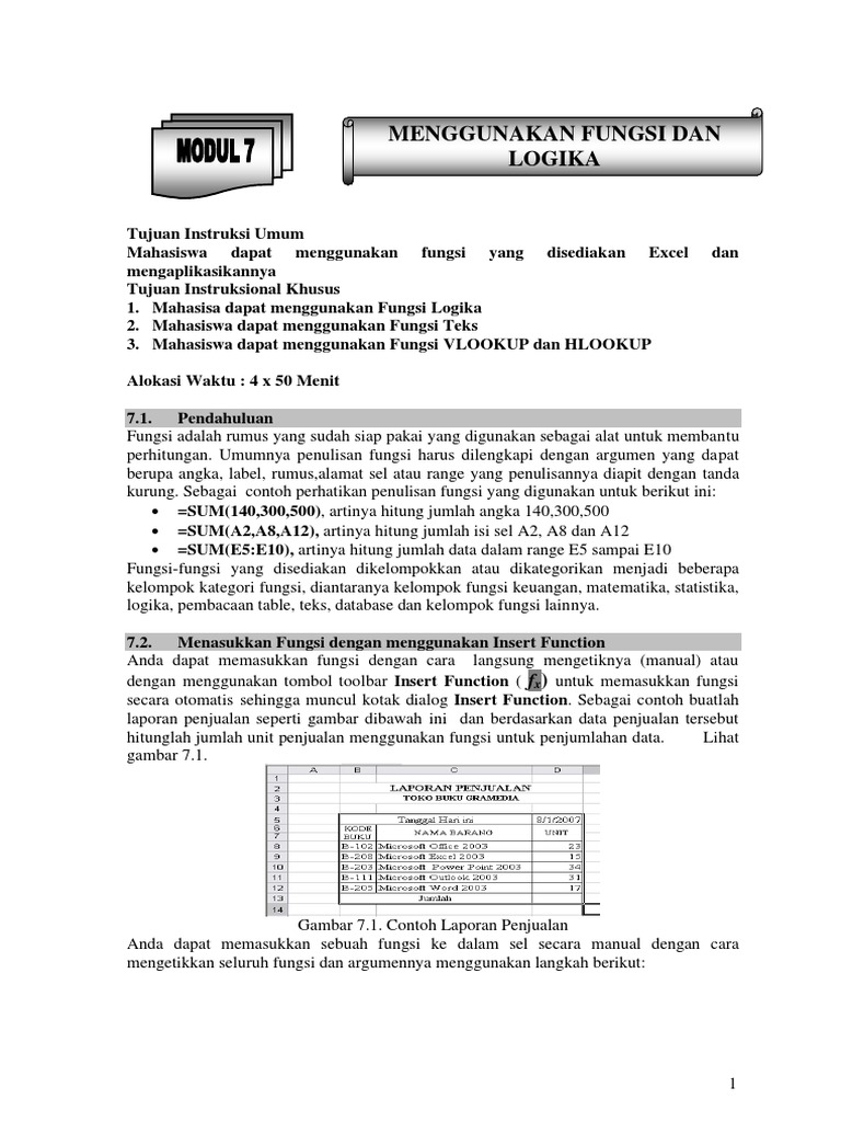 DPA2 M3.2 Menggunakan Fungsi Dan Logika | PDF