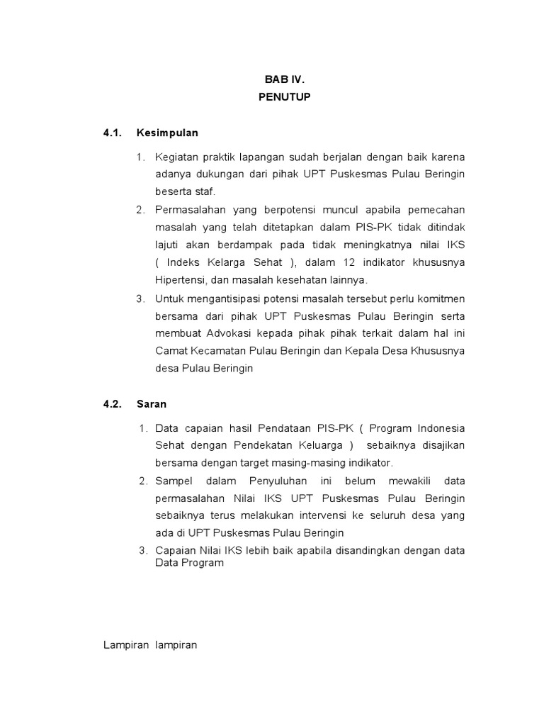 Bab IV Penutup | PDF