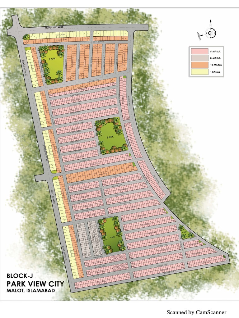 Park View City J Block Map | PDF